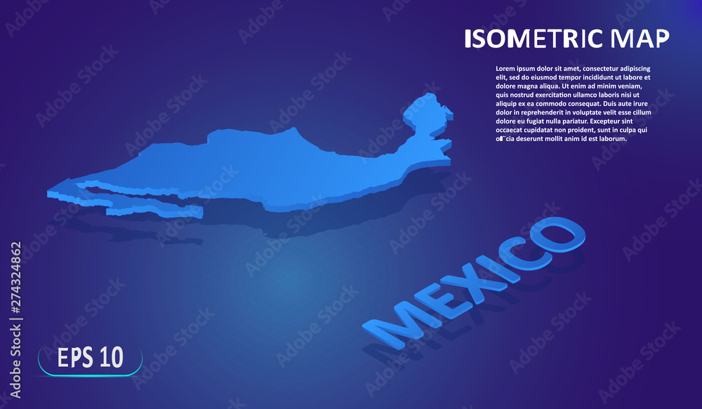 Isometric map of the INDONESIA. Stylized flat map of the country on ...