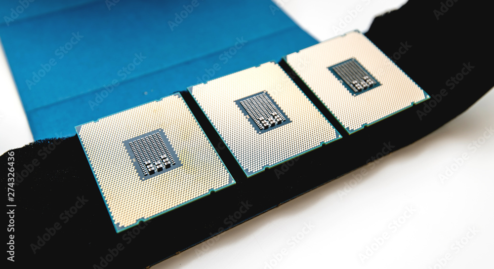 Unboxing unpacking on engineering table of three new powerful new Intel ...