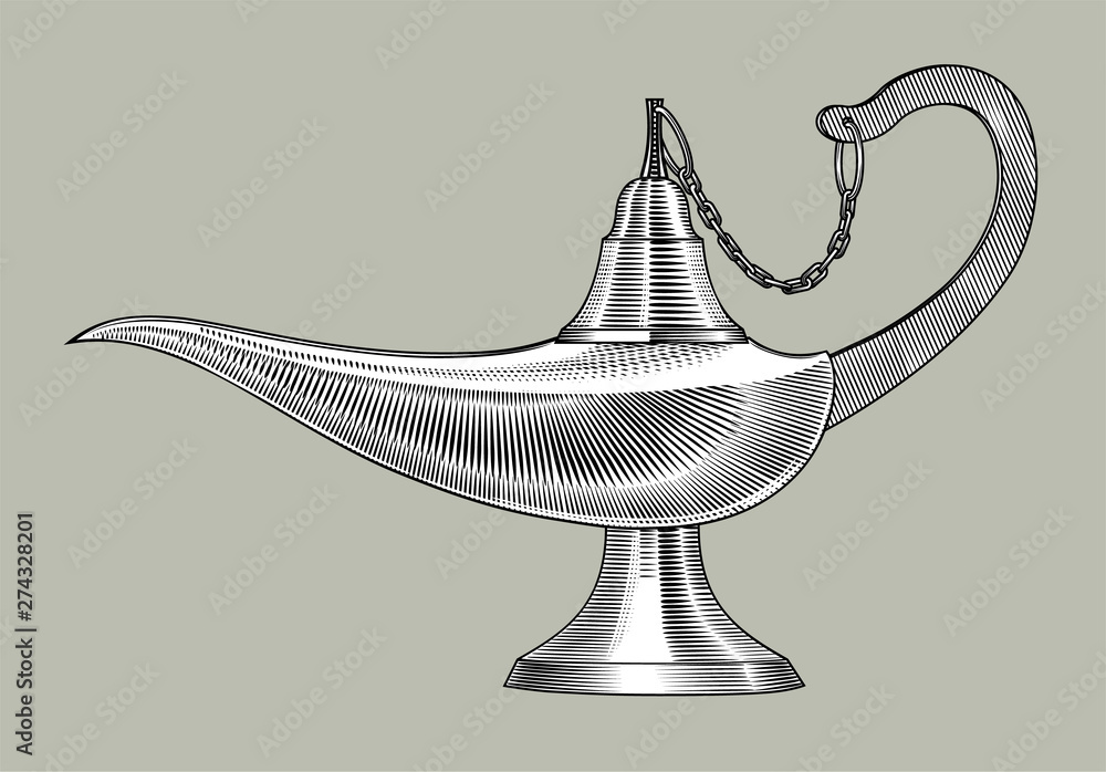 Aladdin's Magic Lamp Stock Vector | Adobe Stock