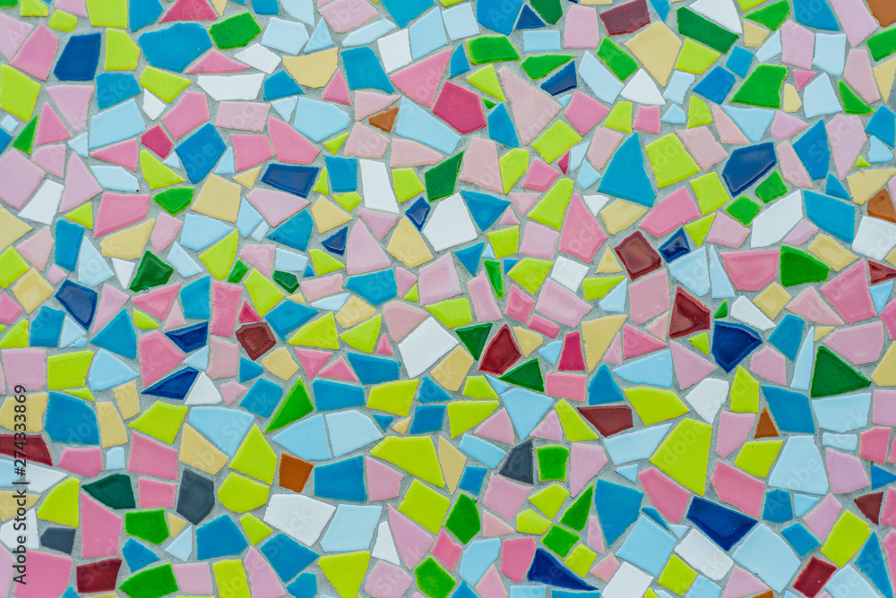 Colorful pastel vivid colour and various geometric shape and size of ...