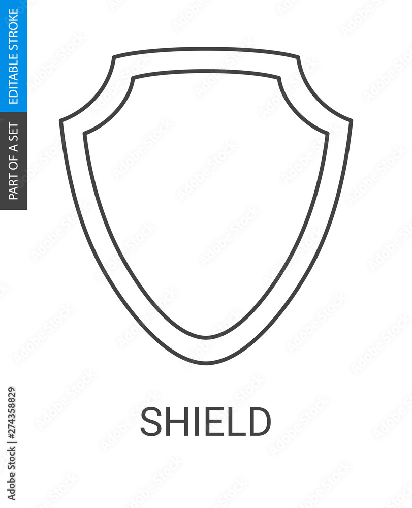 Shield Outline Vector
