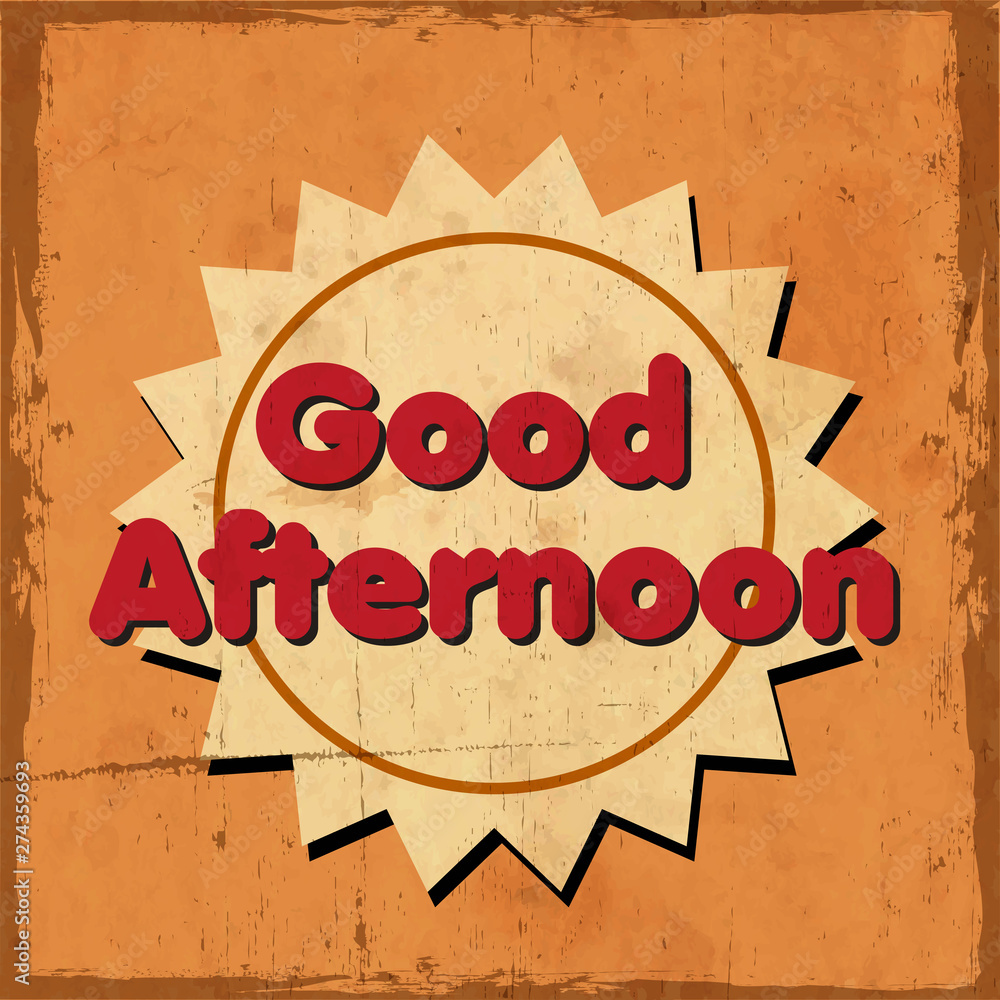 Beautiful teg of Good Afternoon. Stock Vector | Adobe Stock