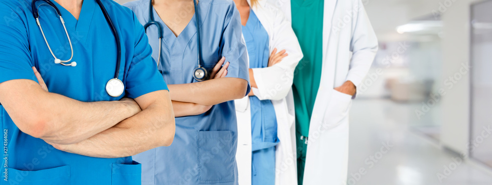 Healthcare people group. Professional doctor working in hospital office ...