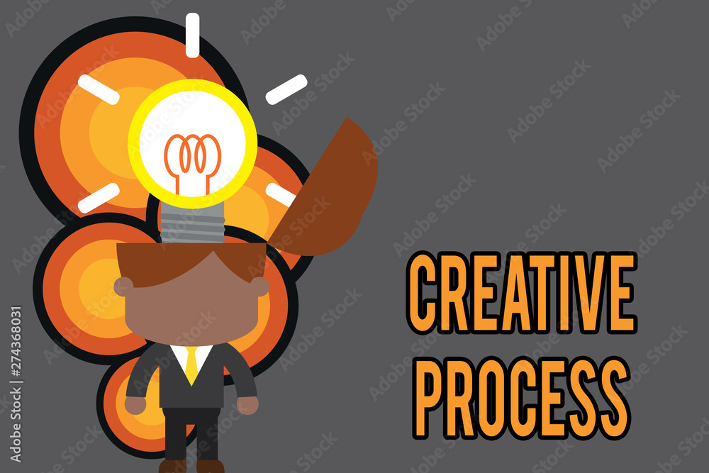 Conceptual hand writing showing Creative Process. Concept meaning act ...