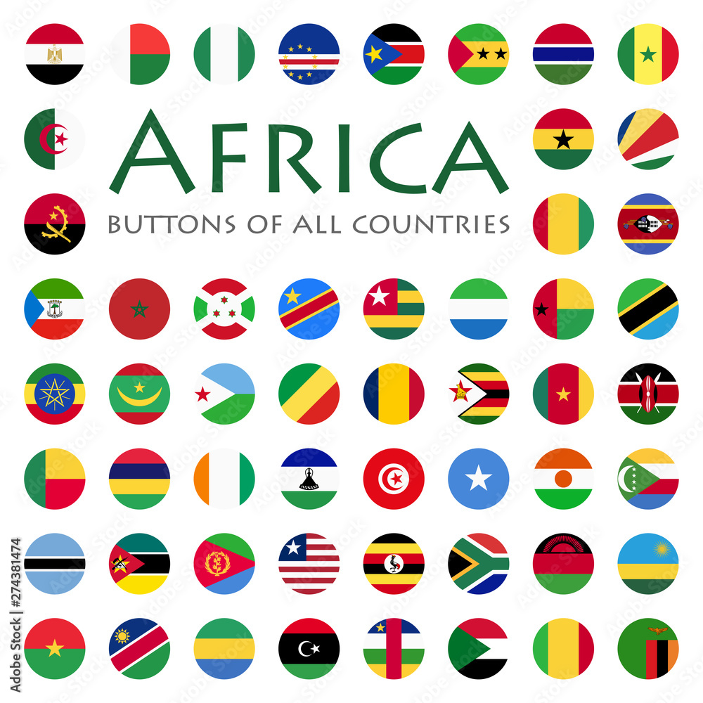 all country flags of Africa Stock Vector | Adobe Stock