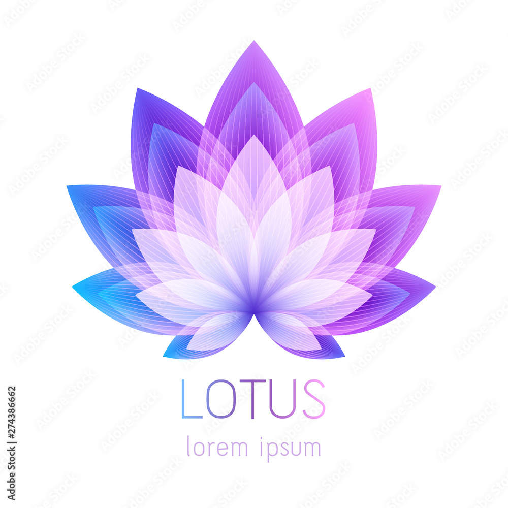 Beautiful lotus flower symbol. Stock Vector | Adobe Stock