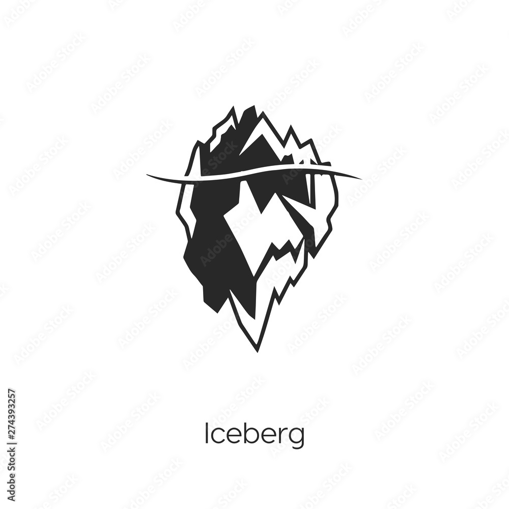 iceberg icon. iceberg icon vector. Linear style sign for mobile concept ...