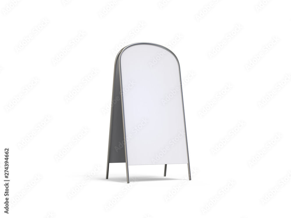 Blank full handle metallic outdoor advertising stand isolated, Clear ...