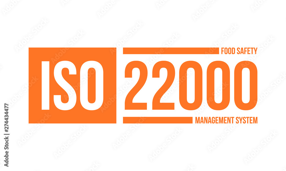 iso 22000 food safety management system, vector illustration isolated ...