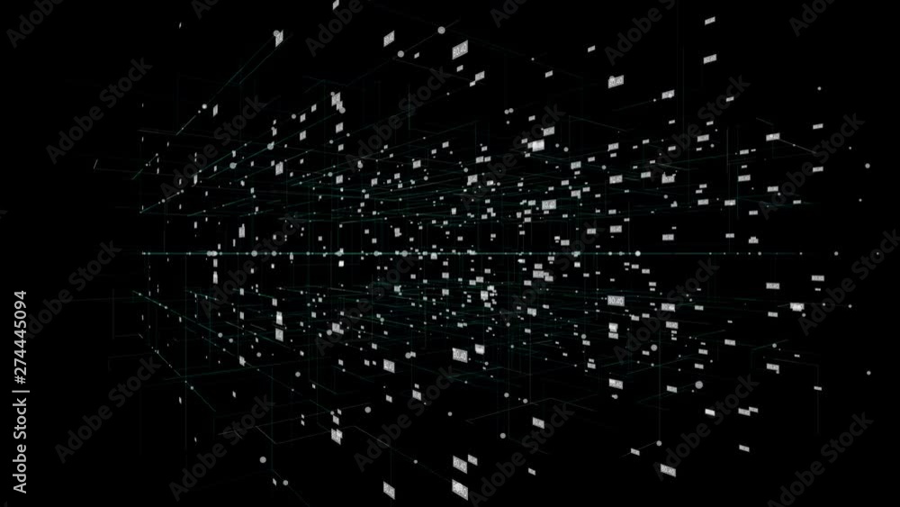 Digital binary code matrix background, scientific technology data binary code network conveying ...