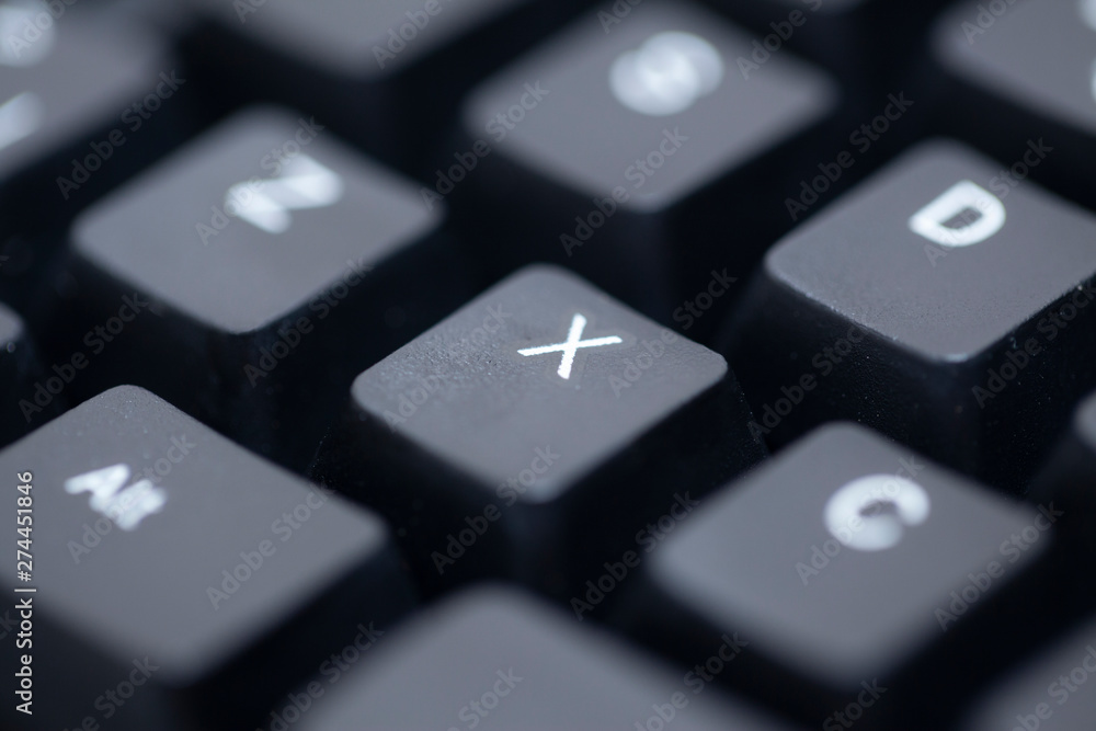 Computer keyboard x key Stock Photo | Adobe Stock