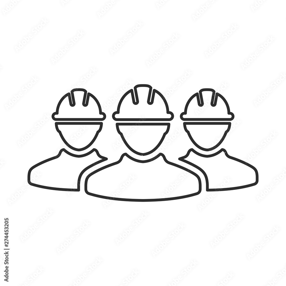 Construction worker icon template black color editable. Construction ...