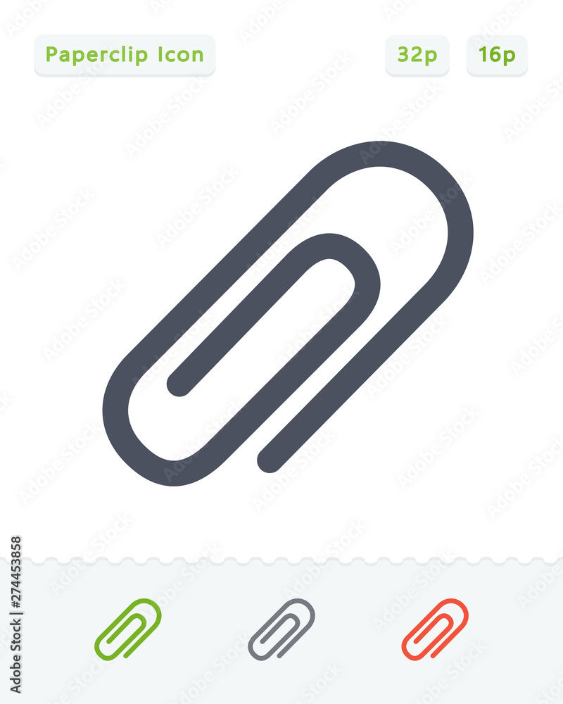 Paperclip - Sticker Icons Stock Vector | Adobe Stock