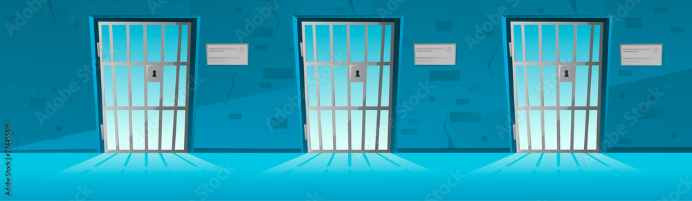 Animated Cartoon Prison Cell Doors