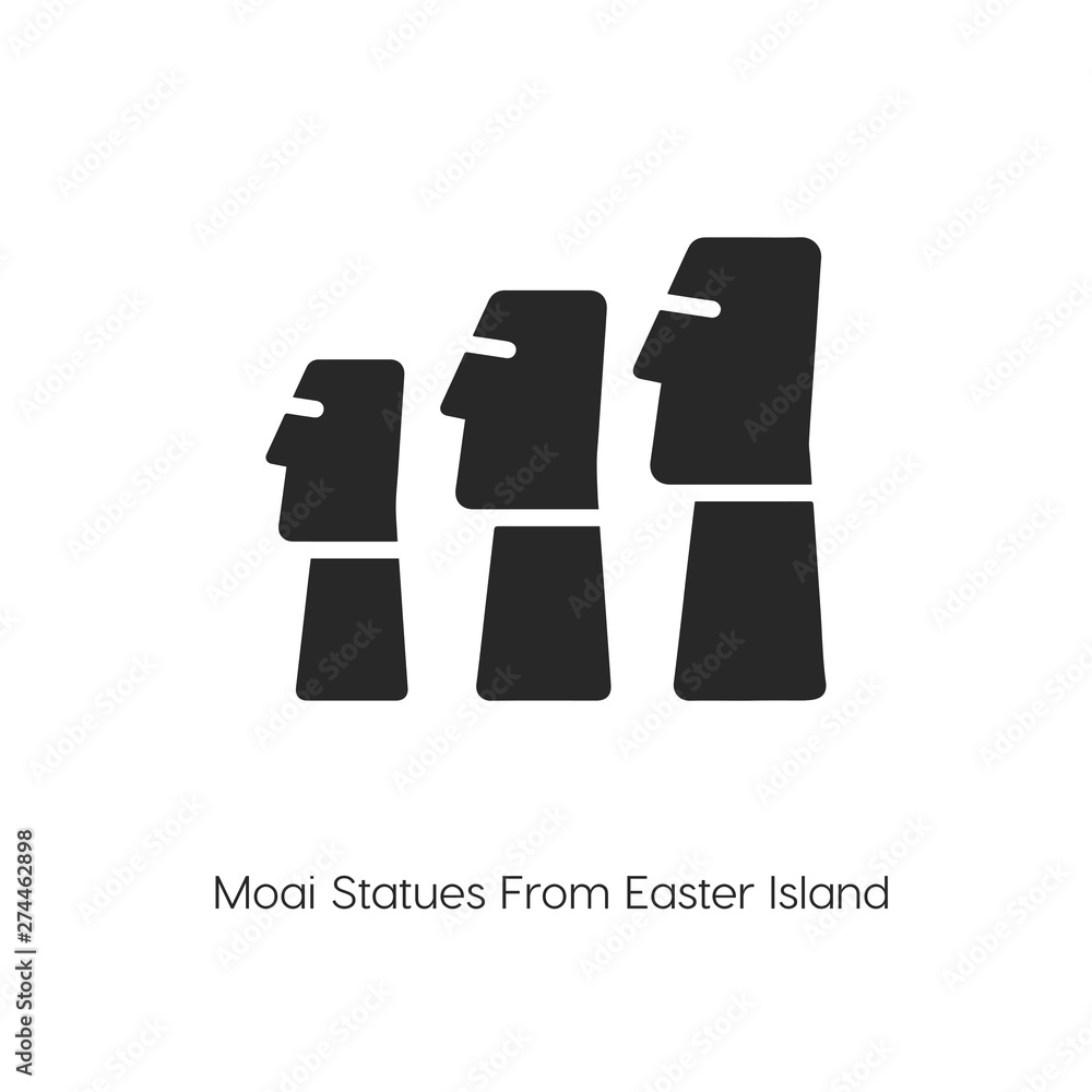 moai statues icon. moai statues vector symbol. Linear style sign for ...