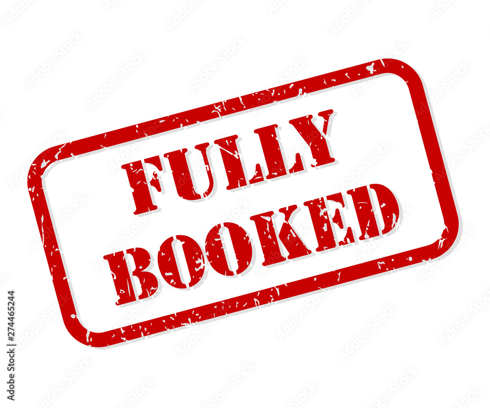 Fully Booked Rubber Stamp Vector เวกเตอร์สต็อก | Adobe Stock