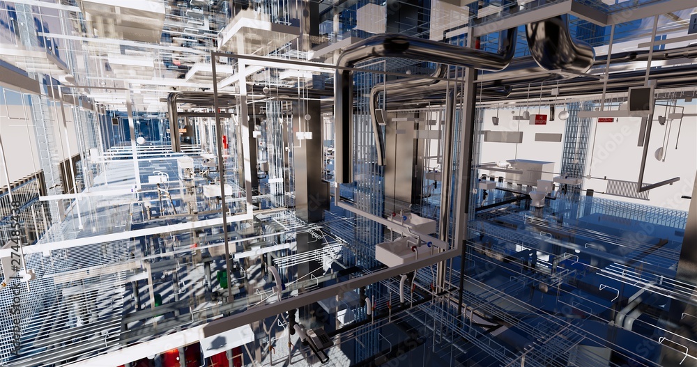 Visualization of the concept of BIM model utilities of the building ...