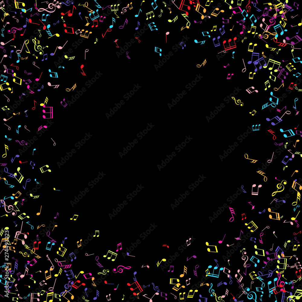 Music notes background Stock Vector | Adobe Stock