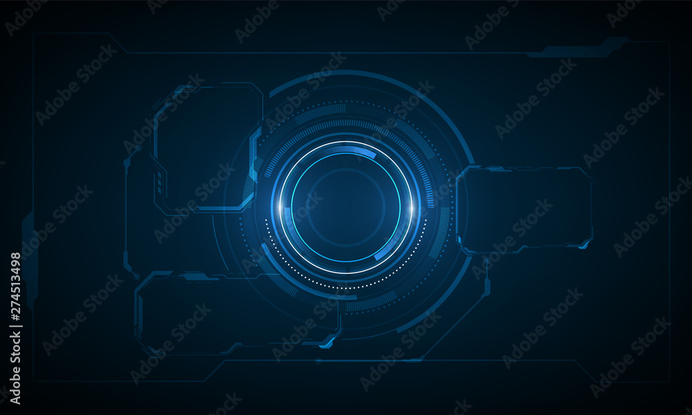 UI HUD screen tech system innovation concept background template ...