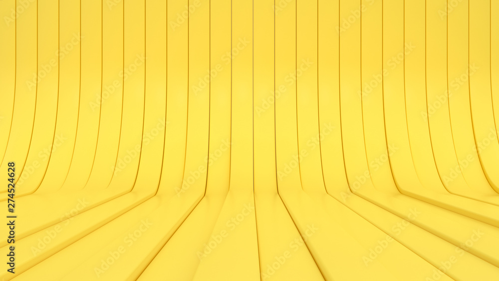 yellow studio set scene 3d render abstract minimal background Stock ...