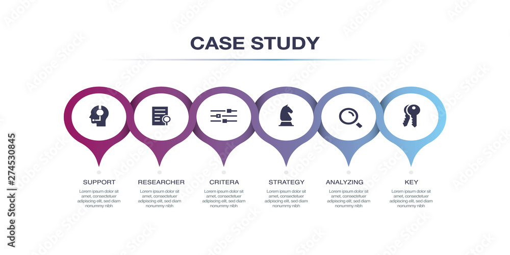 CASE STUDY INFOGRAPHIC DESIGN Stock Vector | Adobe Stock