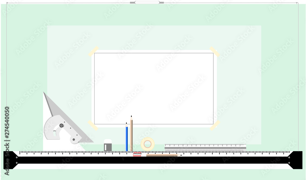 Drafting table for working drawing and sketch design , interior design ...