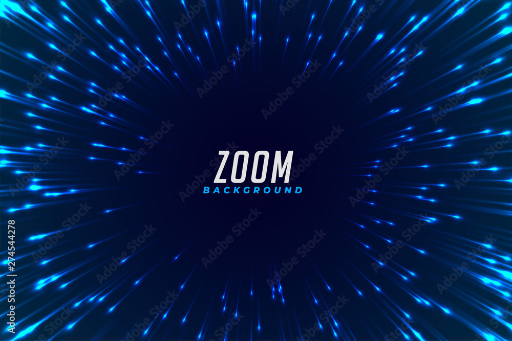 abstract blue glowing zoom effect background Stock Vector | Adobe Stock
