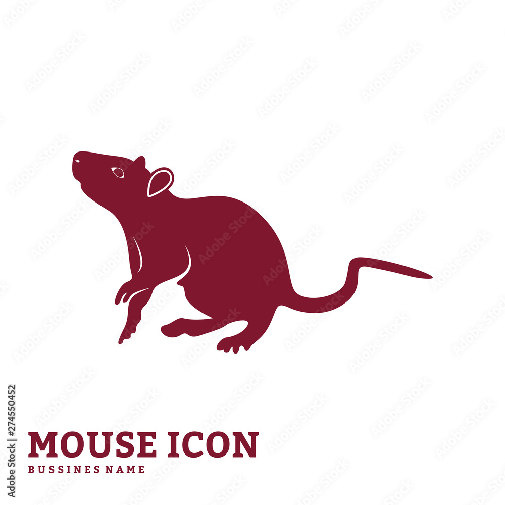 Mouse Design Vector. Silhouette of Mouse. Vector illustration Stock ...