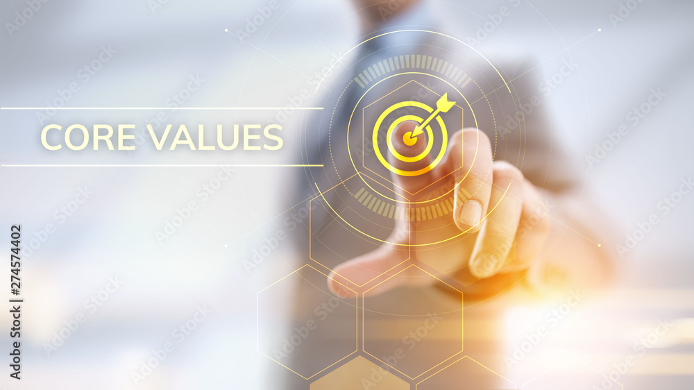 Core values responsibility Company Ethical Business concept. Stock ...