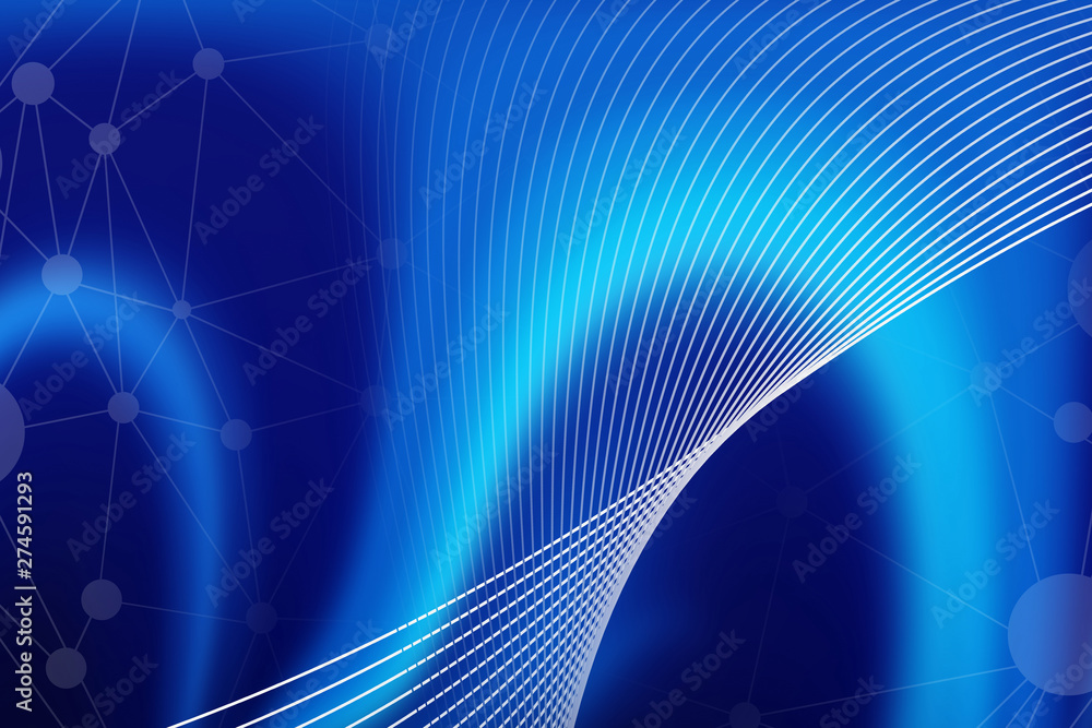 abstract, blue, design, wave, light, lines, technology, wallpaper ...