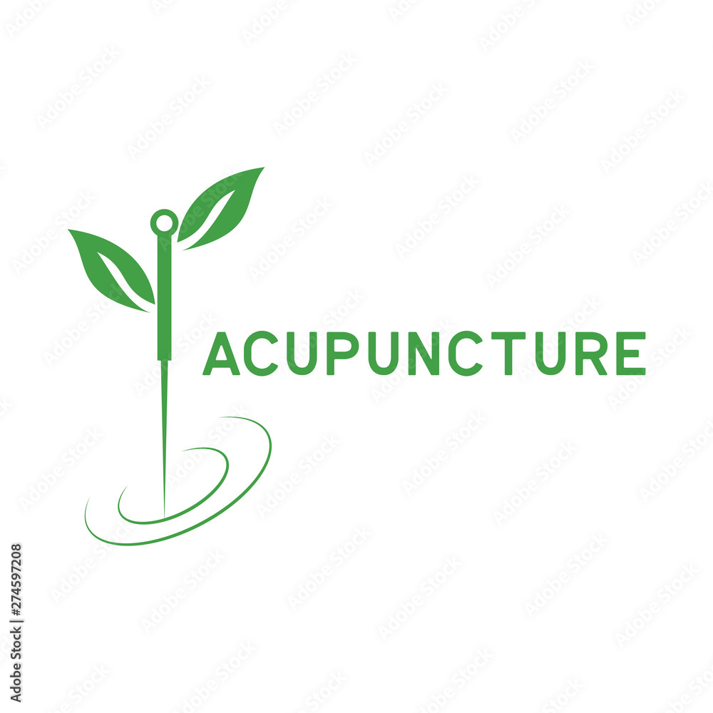 acupuncture therapy logo with text space for your slogan tagline ...