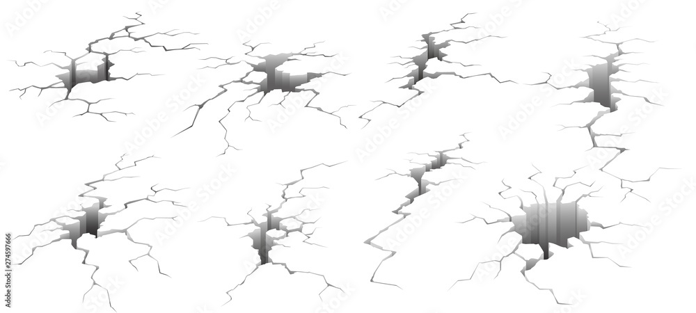 Earthquake Crack Drawing