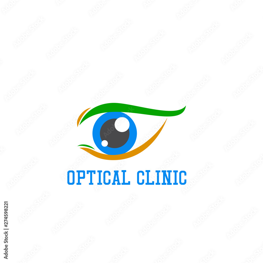eye clinic / ophthalmic clinic / ophthalmology / optometrist logo with ...