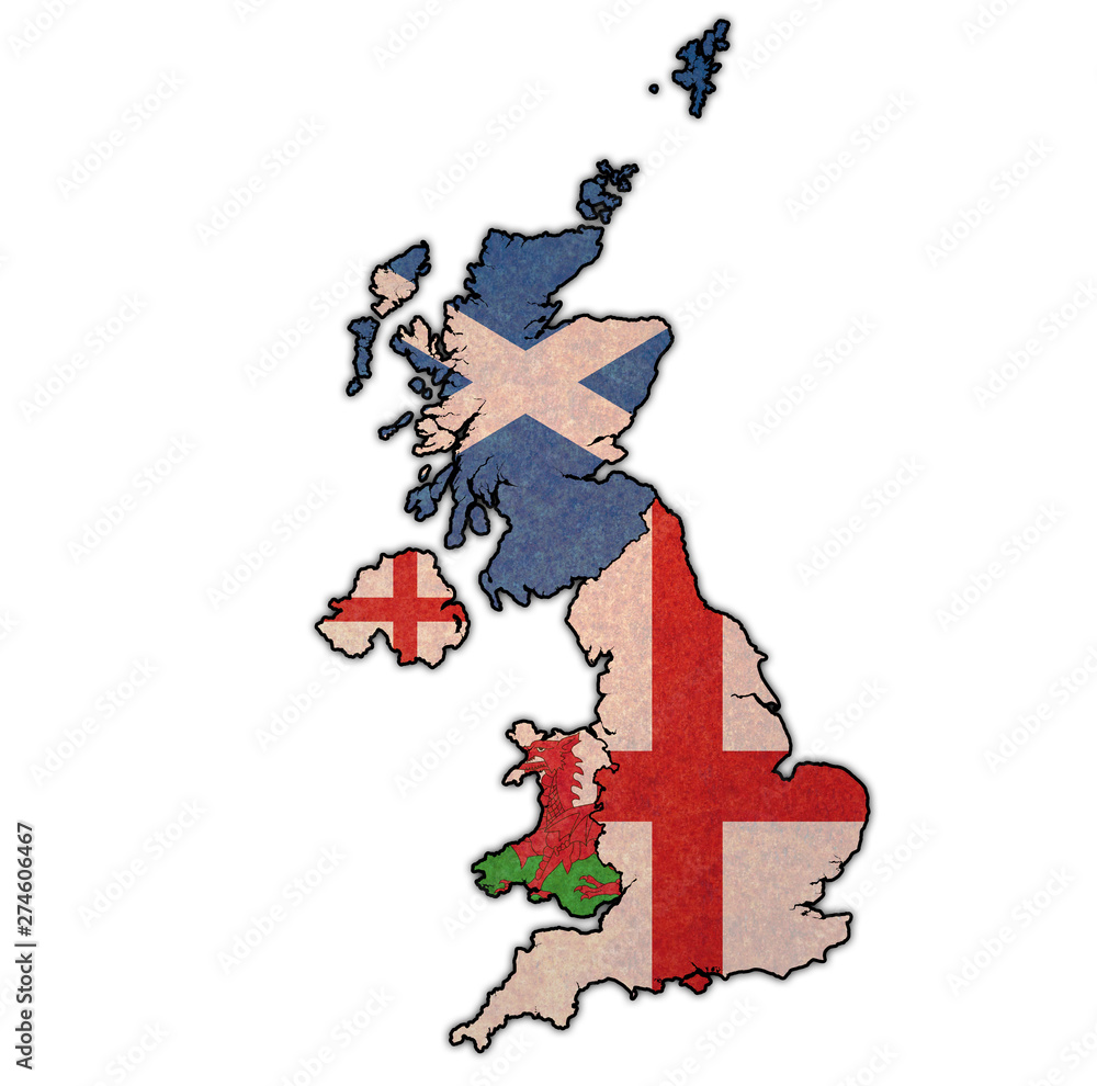 political map of united kingdom with member countries Stock ...