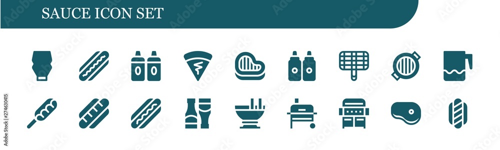 sauce icon set Stock Vector | Adobe Stock