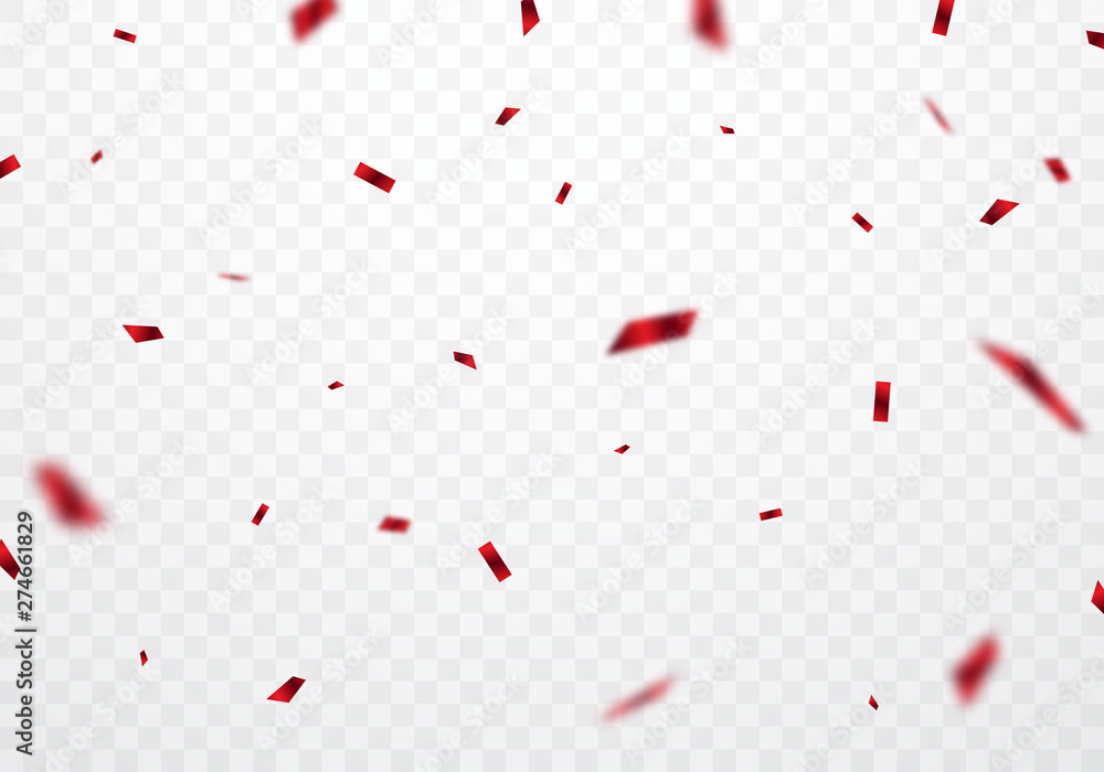 Red confetti for celebrations and parties can be separated from the ...