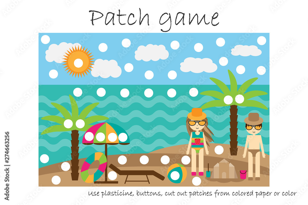 Education Patch game beach for children to develop motor skills, use ...