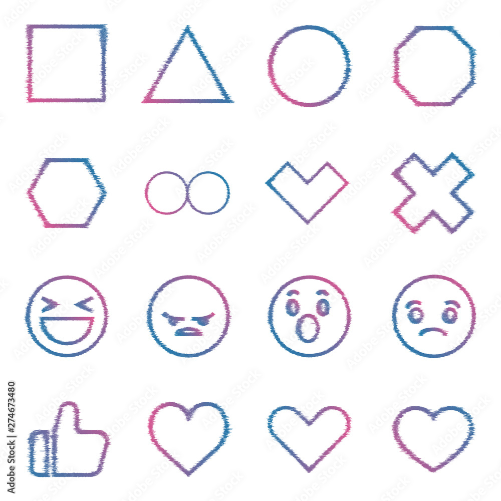 Modern Flat Design Vector Emoji Set with Different Reactions for Social ...