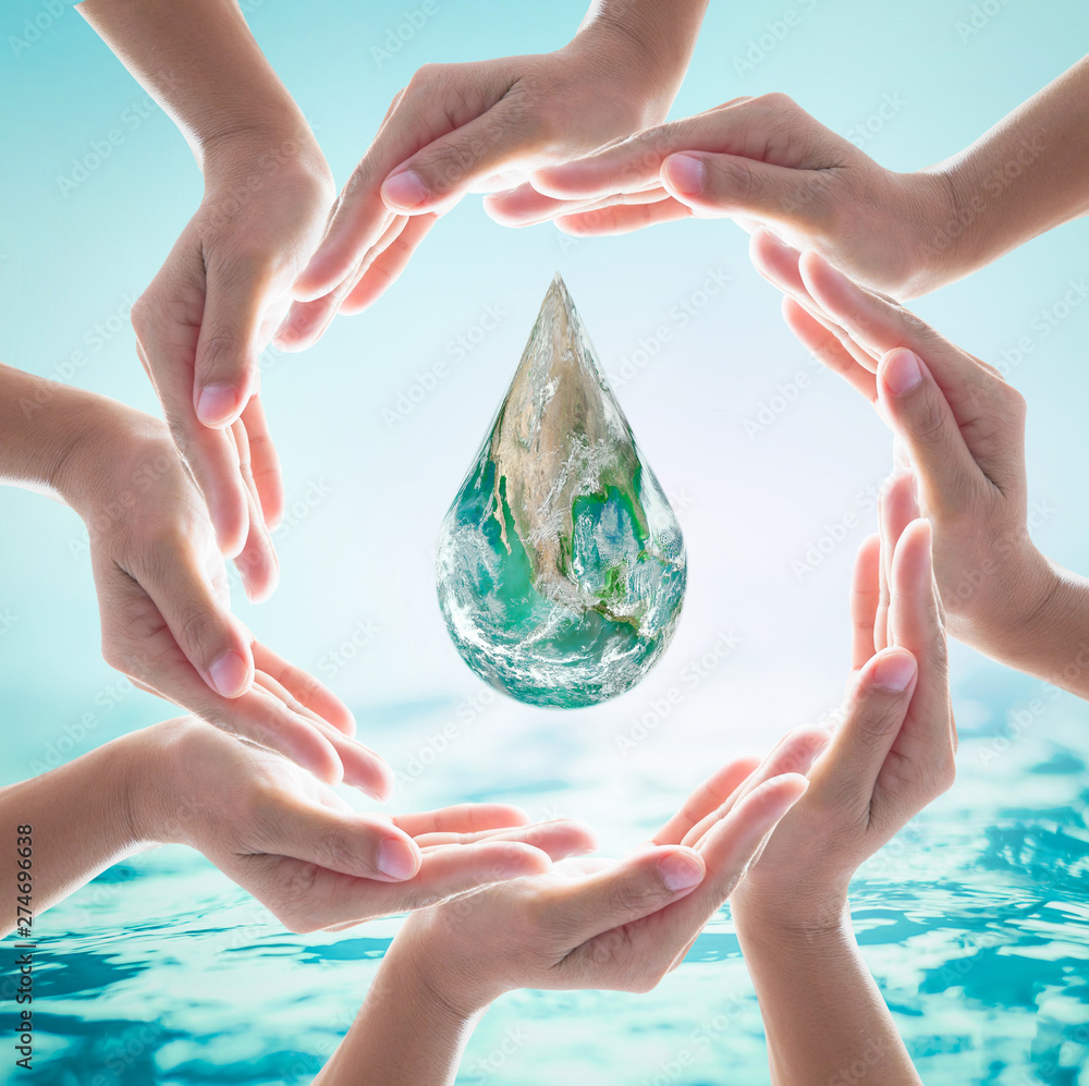 World ocean day,, saving water campaign, sustainable ecological ...