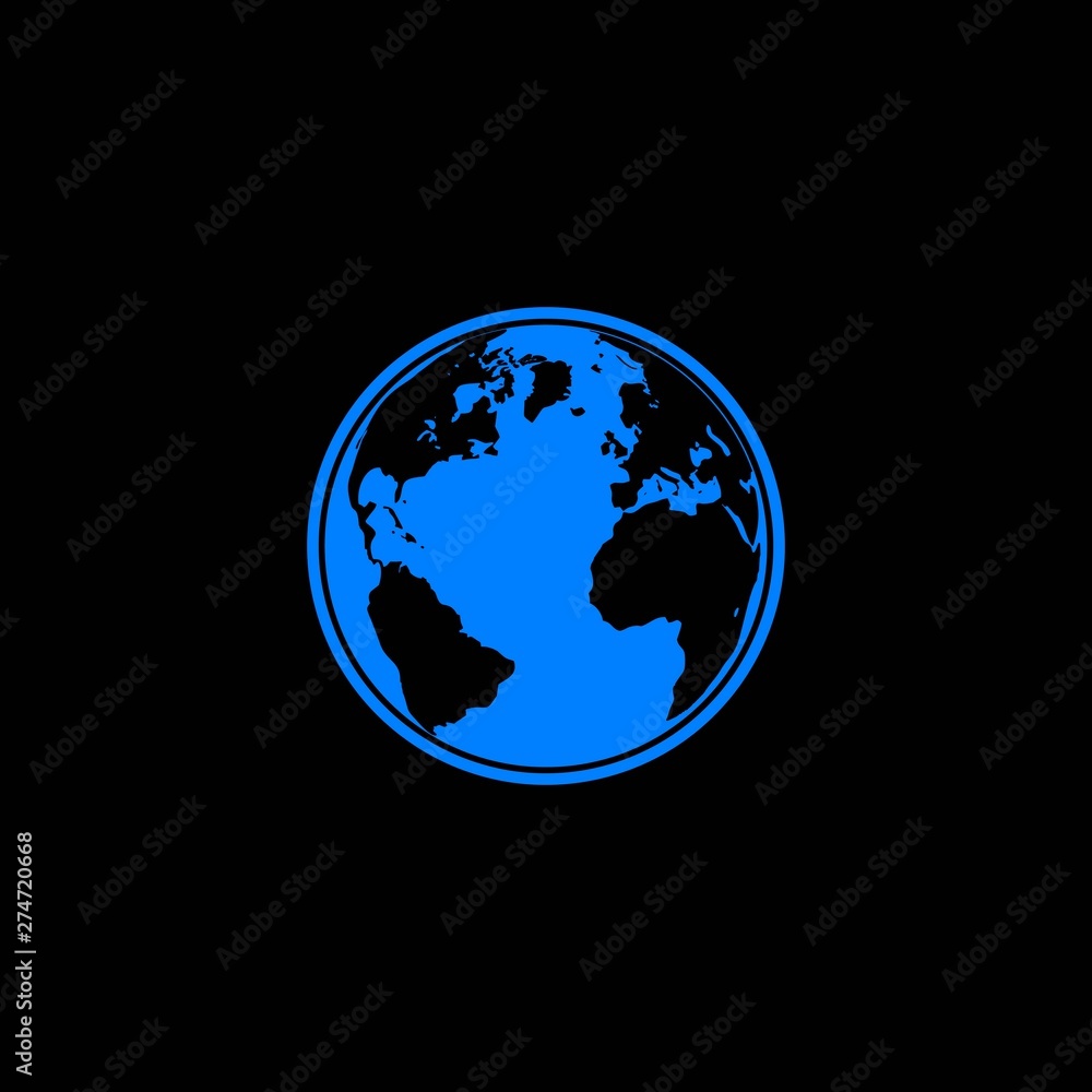 simple earth circle vector logo Stock Vector | Adobe Stock