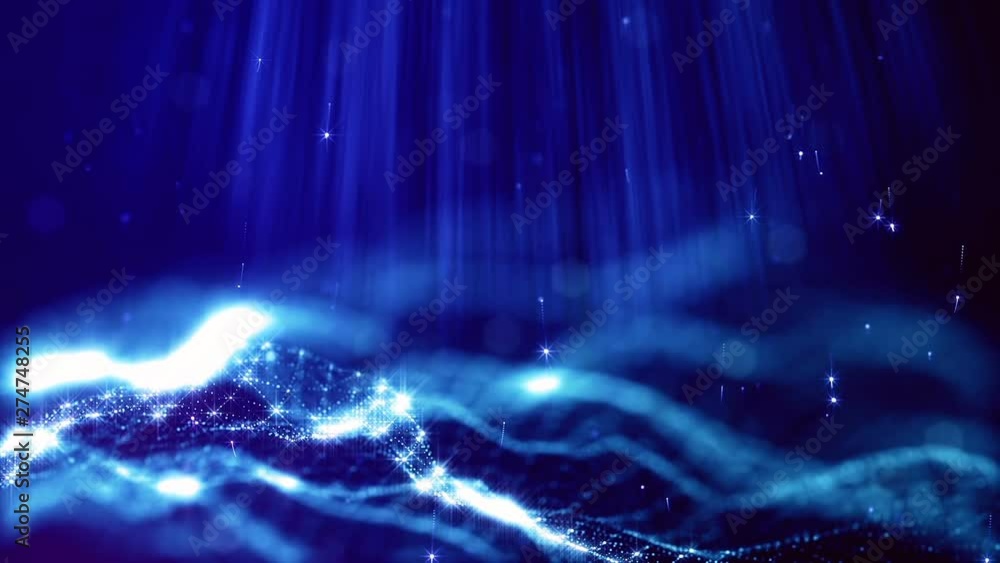 Microworld or nano technology blue background. Seamless looped ...