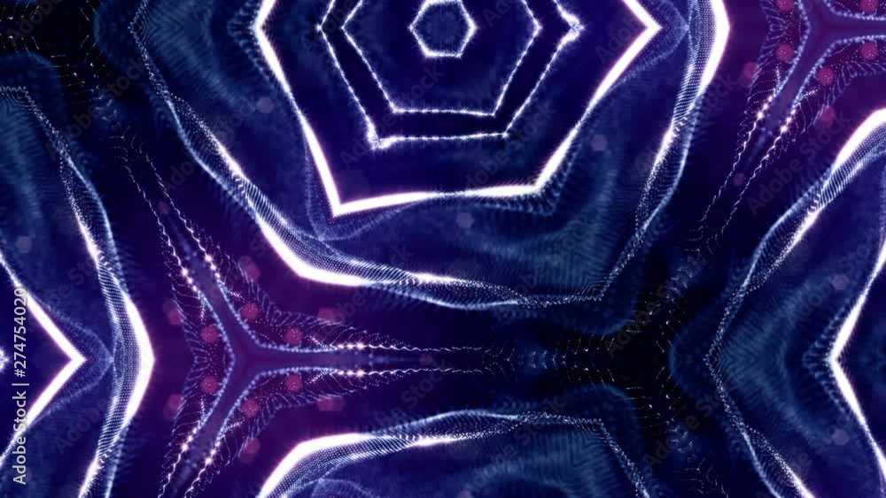 Microworld or nano technology blue background. Seamless looped ...