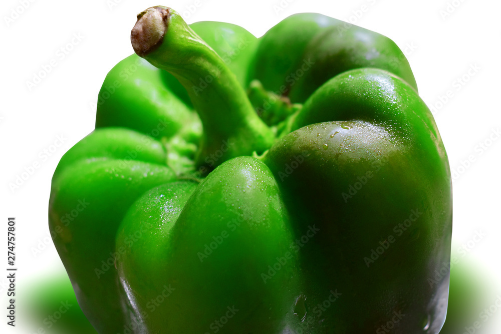 Green indian shimla chilli vegetable Stock Photo | Adobe Stock