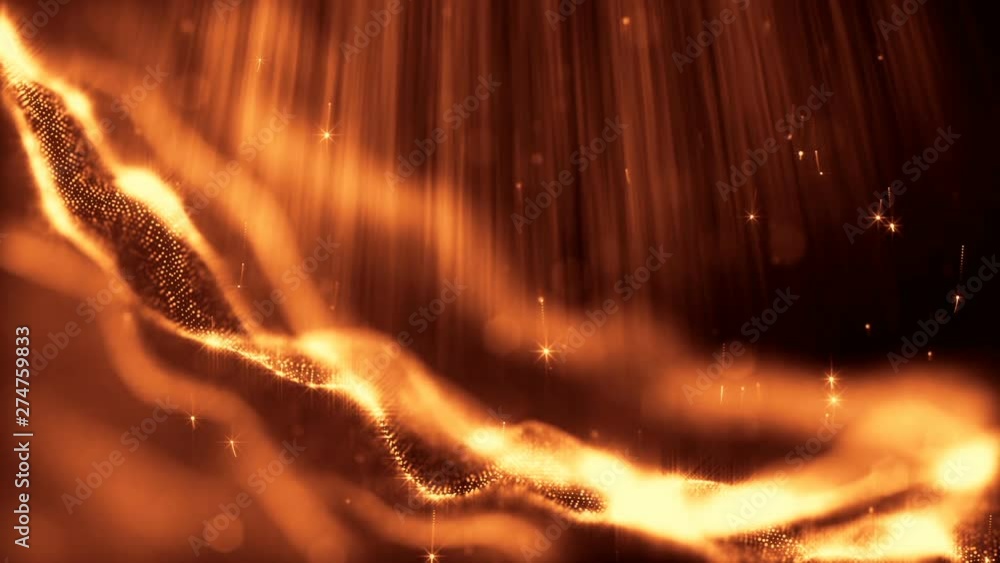 Microworld or nano technology golden background. Seamless looped ...