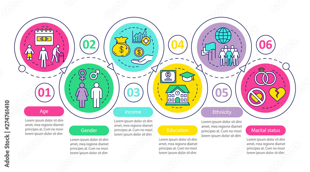 Demographics vector infographic template. Business presentation design ...