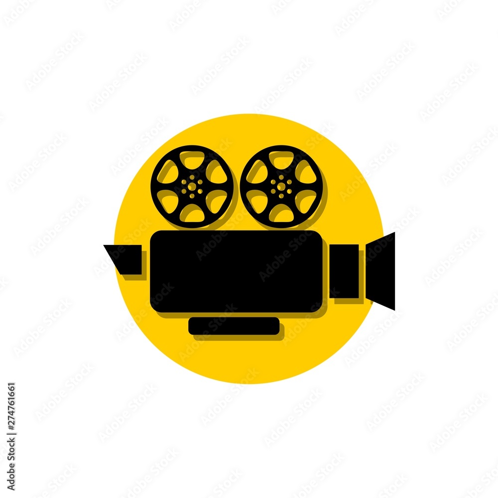 Cinema movie camera side view template Stock Illustration | Adobe Stock