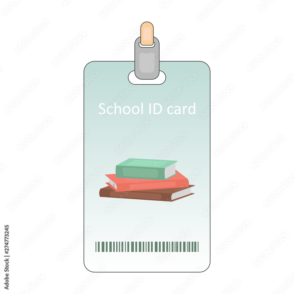 School id card icon. Personal identification card. Student id card ...