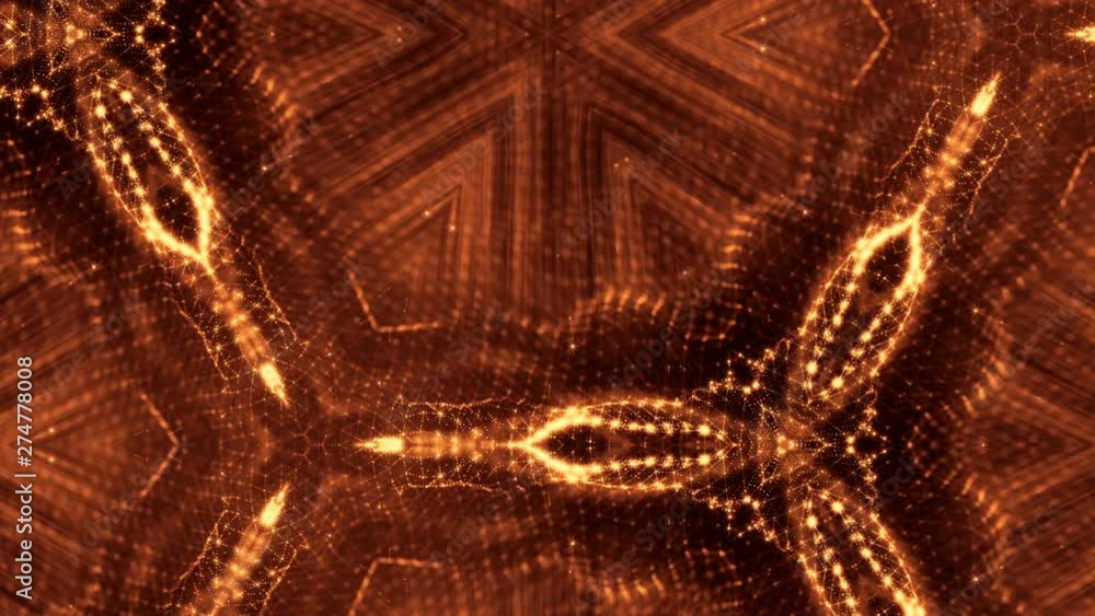 Microworld or nano technology golden background. Seamless looped ...