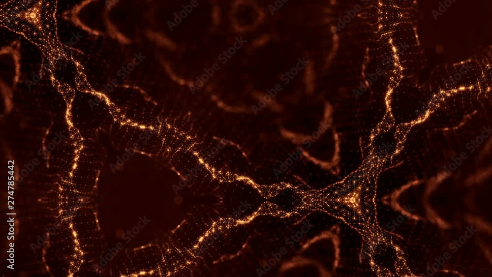 Microworld or nano technology golden background. Seamless looped ...