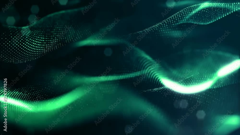 Microworld or nano technology green background. Seamless looped ...